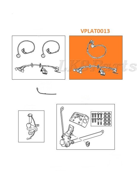 Land Rover LR4 Tow Hitch Trailer Wiring Wire Harness Kit LR4 10-12 ...
