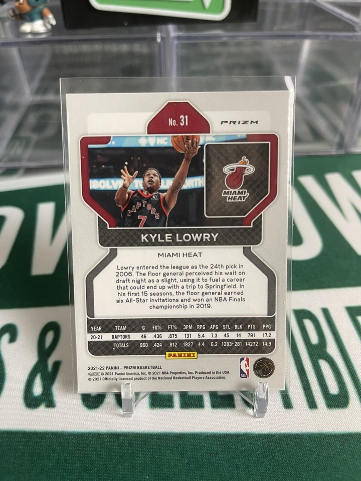 2021-22 Panini Prizm Kyle Lowry Blue 75th Anniversary Heat/Raptors | eBay