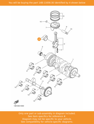 YAMAHA Plane Bearing, Connecting Rod, 14B-11656-30 OEM YZF-R1 | eBay