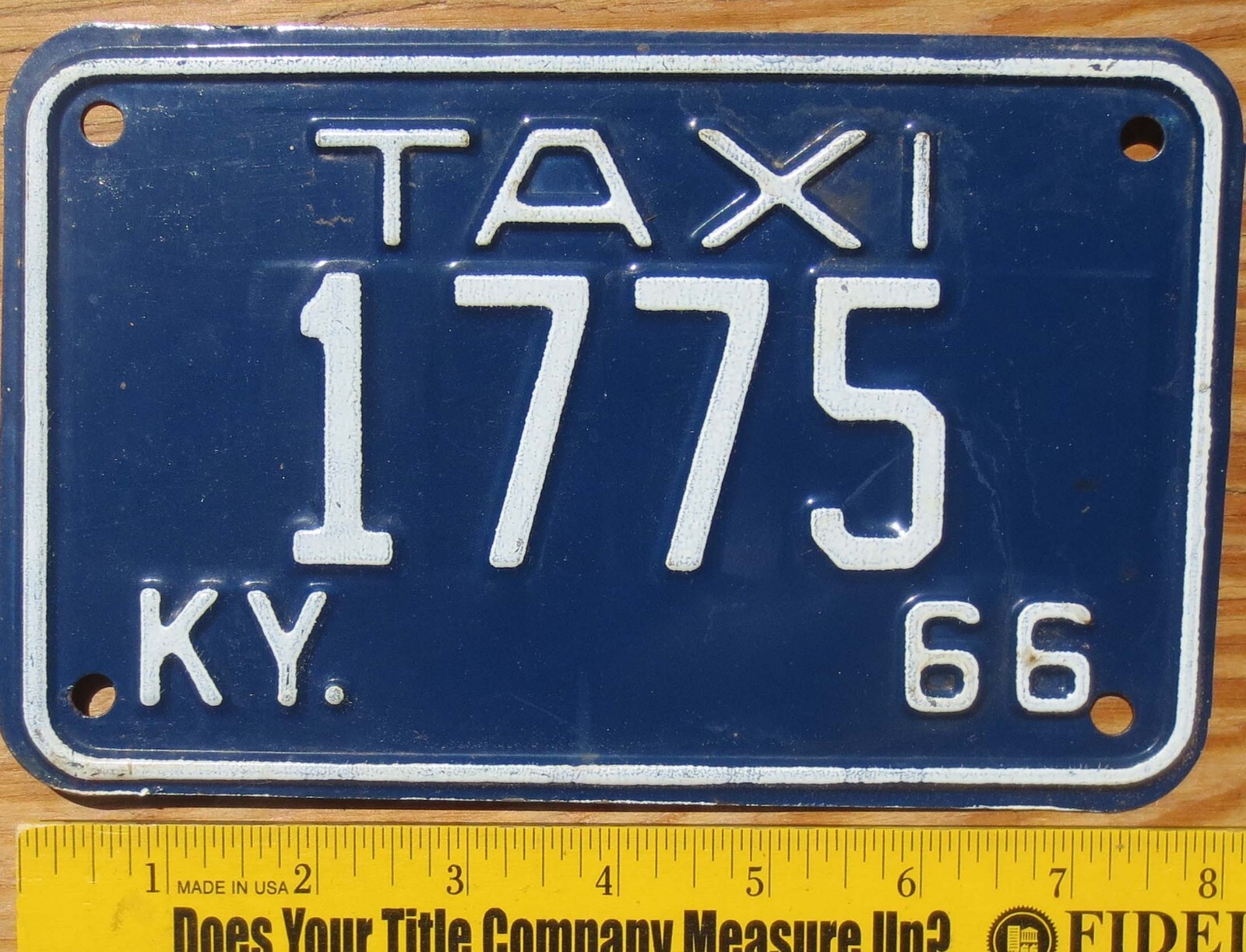 1966 Kentucky Taxi License Plate Number Tag - $2.99 Start | eBay