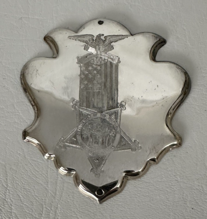 Vintage Engraved GAR Civil War Veteran Casket Coffin Marker Metal ...