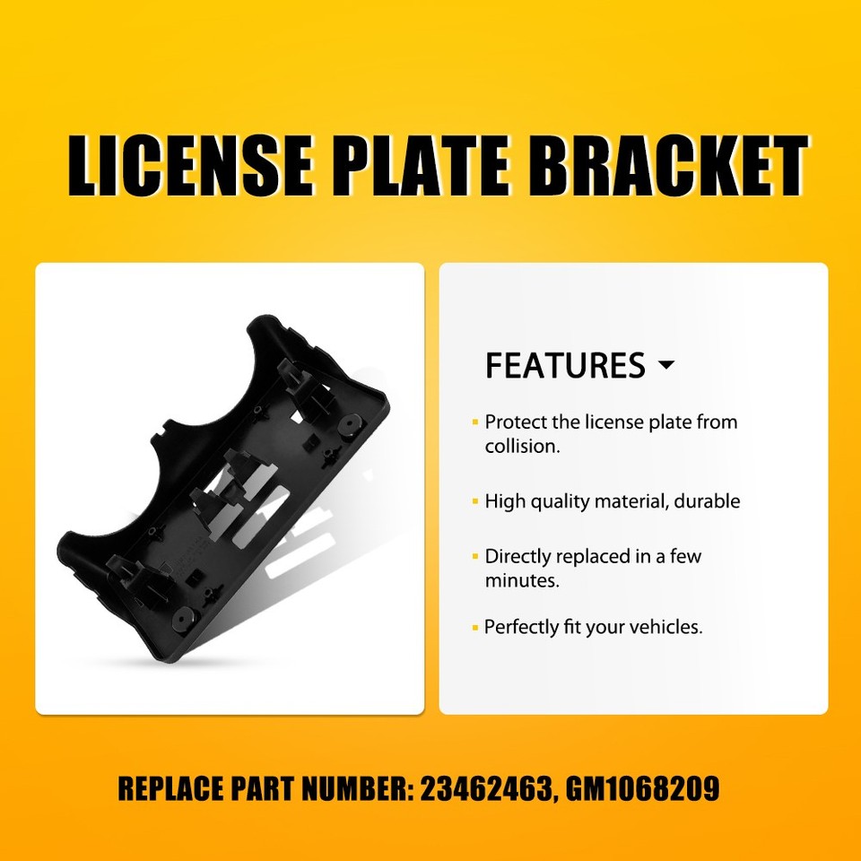 For GMC Terrain 2018-2021 Front Bumper License Plate Holder Bracket USA ...