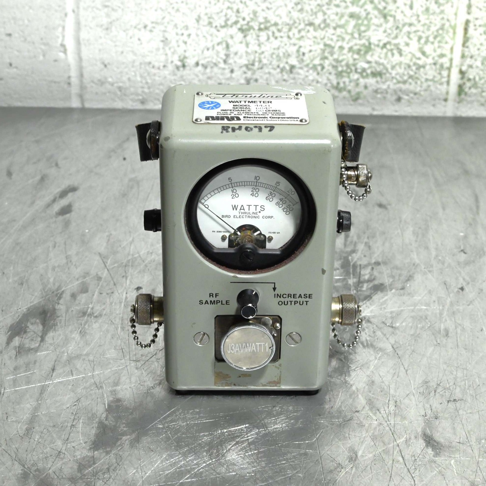 Bird Thruline 4431 Wattmeter, 50 Ohms w/ 4 Bird Slug Elements In Case ...