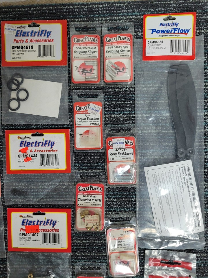 Great Planes / Electrifly RC Parts Lot (21 Items) Plane Builder Vintage ...