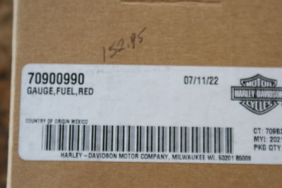 Genuine Harley Davidson gauge fuel Red 70900990 | eBay