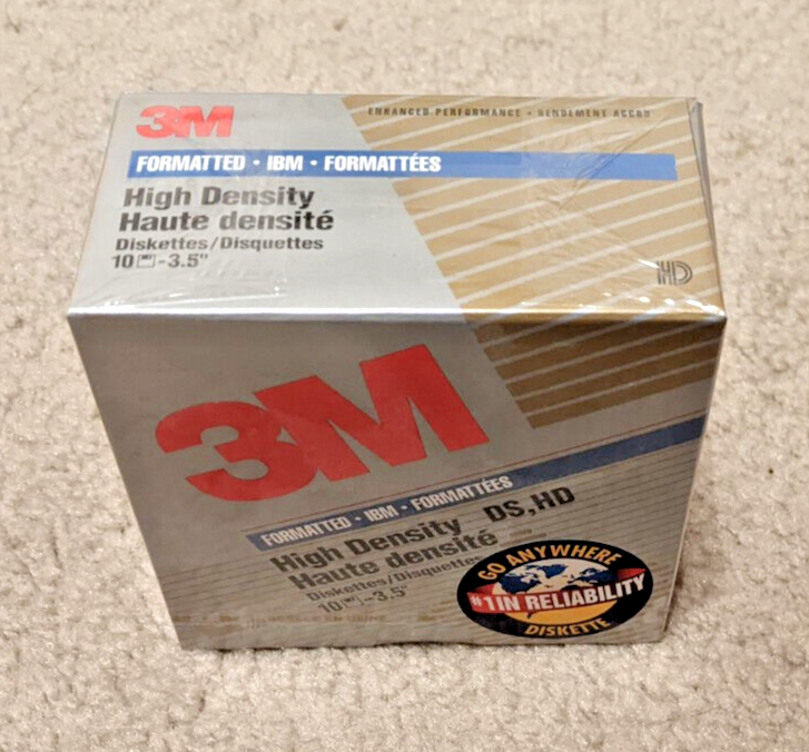 3M High Density 3.5" x 10 Diskettes IBM Formatted DS HD Floppy Disks ...
