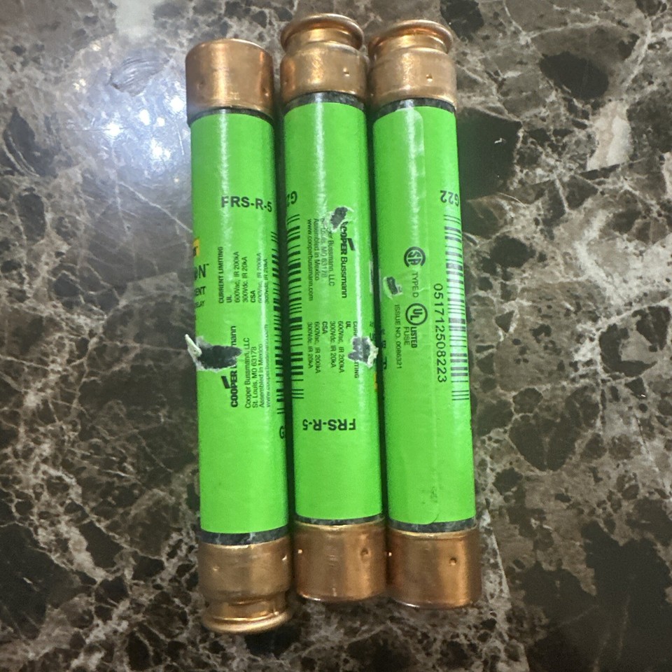 5" Fuse, 600VAC/300VDC, 5A Amps, Bussmann, FRS-R-5 | eBay