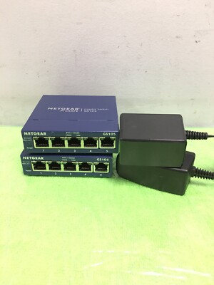 NETGEAR ProSafe (GS105V5) 5-Ports External Ethernet Switch W/AC-ADAPTER ...