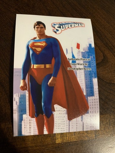 Christopher Reeve Superman Worn Cape Authentic Prop Piece Movie Relic ...