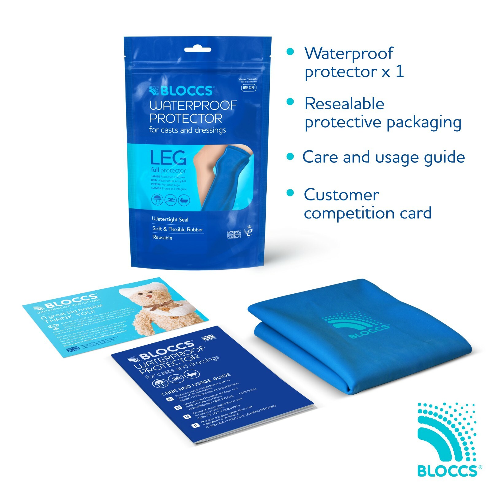 Bloccs Adult Full Leg Waterproof Cast Cover | eBay