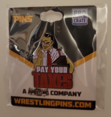 Mike Rotunda "Pay Your Taxes" Irwin R Schyster Lapel Pin WWE | eBay