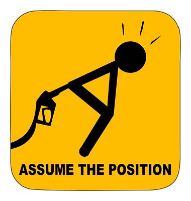 Assume the Position Sticker Decal gas prices pump cute pun | eBay