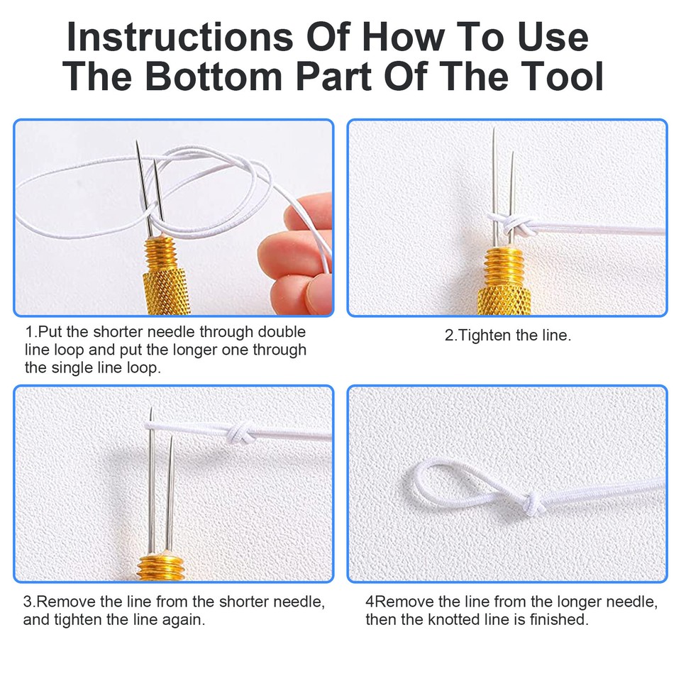 Fishing Hook Tier Knot Tie Loop Tying Tools Kit Line Knotter Tying ...