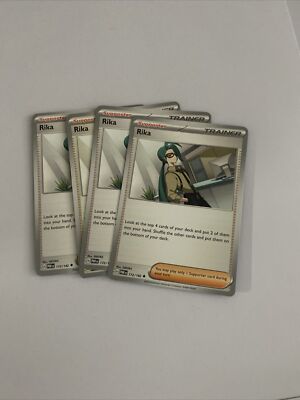 Rika 172/182 - Paradox Rift - Pokemon Trainer Card Set x4 - Playset | eBay