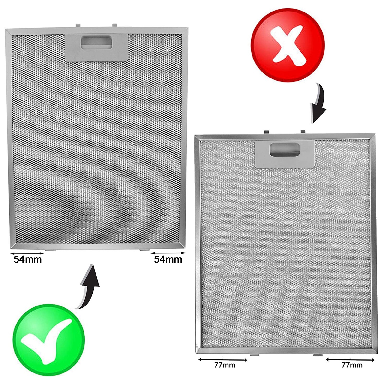 UNIVERSAL Cooker Hood Filter Metal Mesh Kitchen Extractor Vent Fan 320 ...