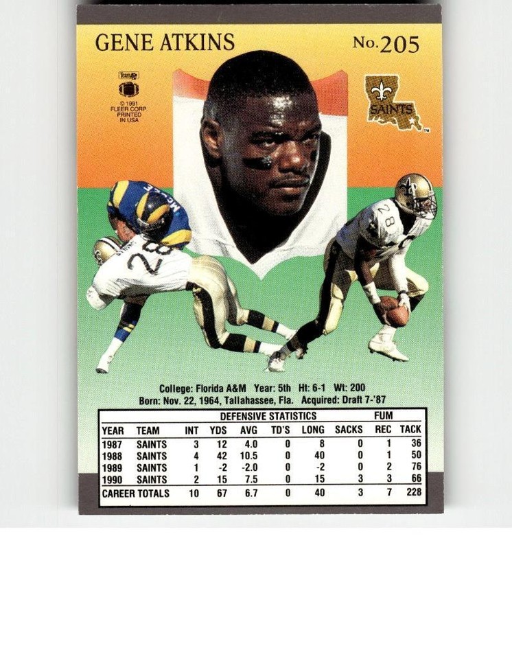 GENE ATKINS CARD #205 BFU2R1S5P084 FREE SHIPPING | eBay