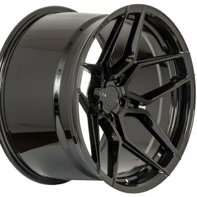 22" STAGGERED ROHANA RFX11 22x10.5 22x11.5 BLACK CONCAVE WHEELS RIMS ...