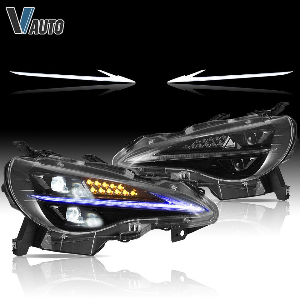 VLAND Full LED Headlight For Toyota 86 Subaru BRZ Scion FR-S Sequential ...