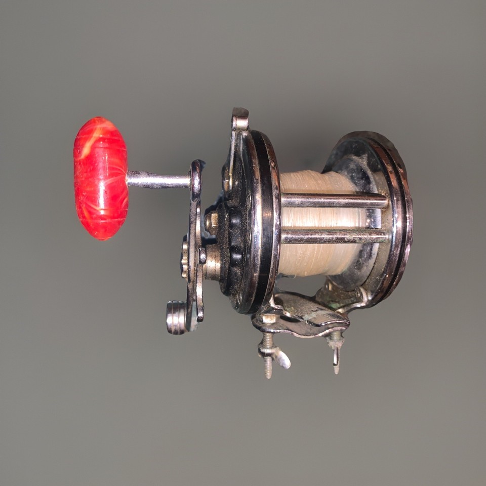 Vintage Penn Senator 1/0 With rod clamp Game Fish Reel Red Bakelite | eBay