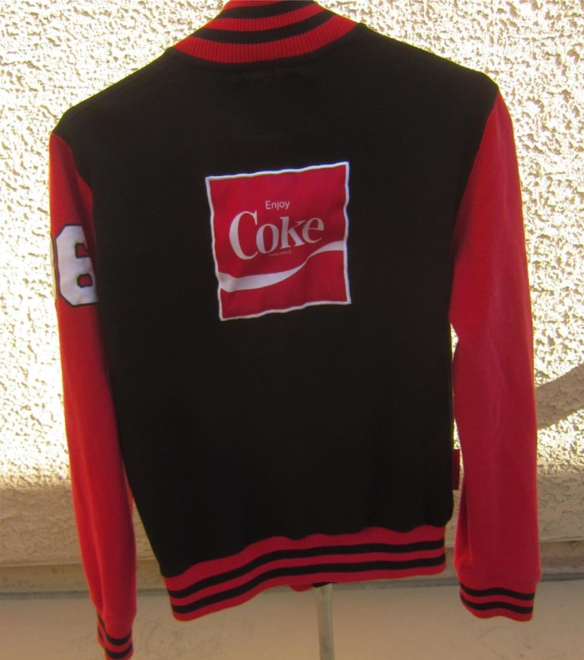 Coke Coca Cola Letterman Jersey Jacket Size Small Patches 86 | eBay