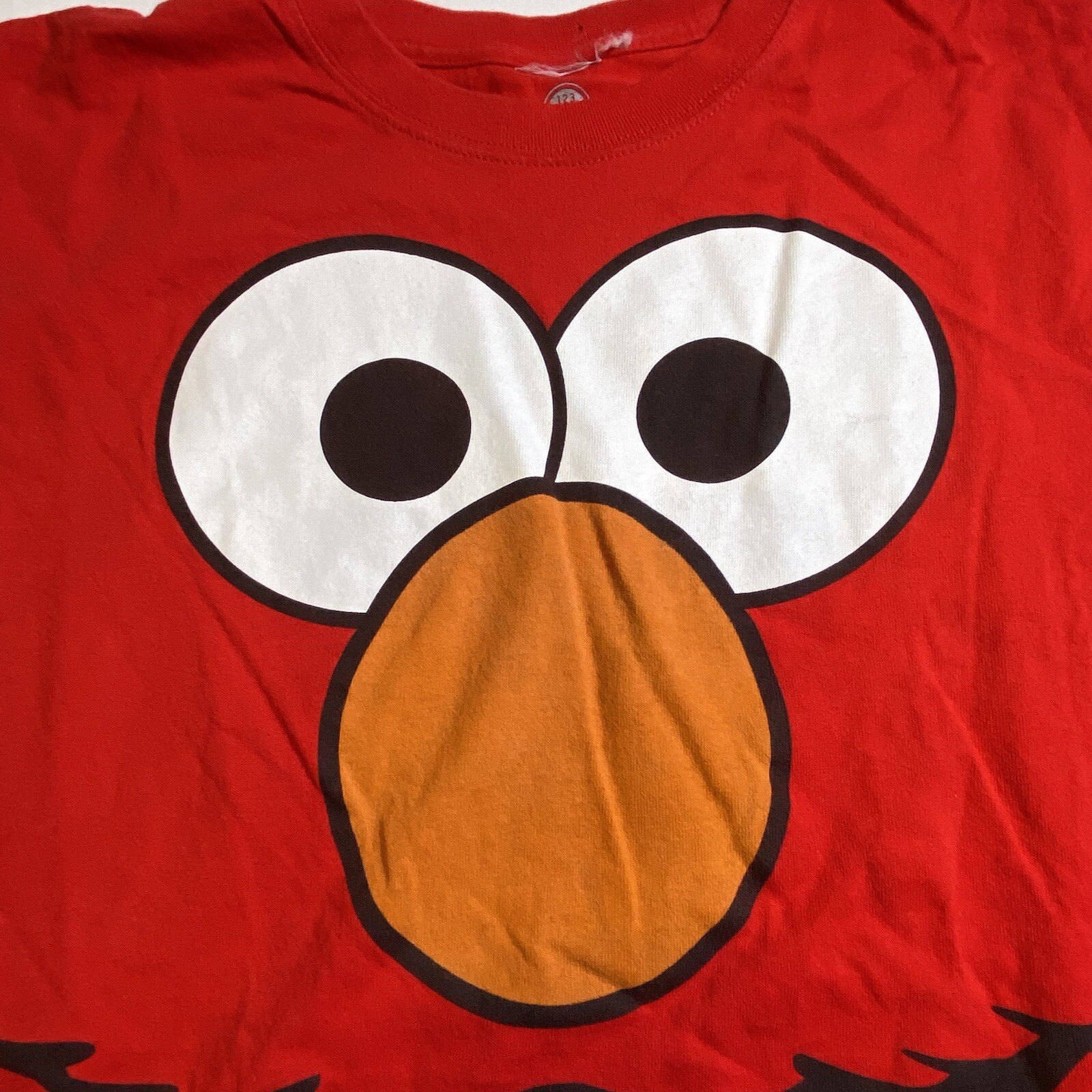 Elmo Face Sesame Street Red Graphic T Shirt Sz L - Gem