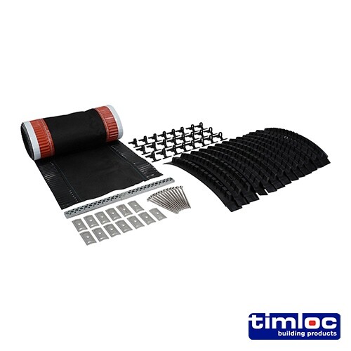 Timco Roll Out Dry Fix Ridge Kit Black 54700 6m Ventilated Rack ...