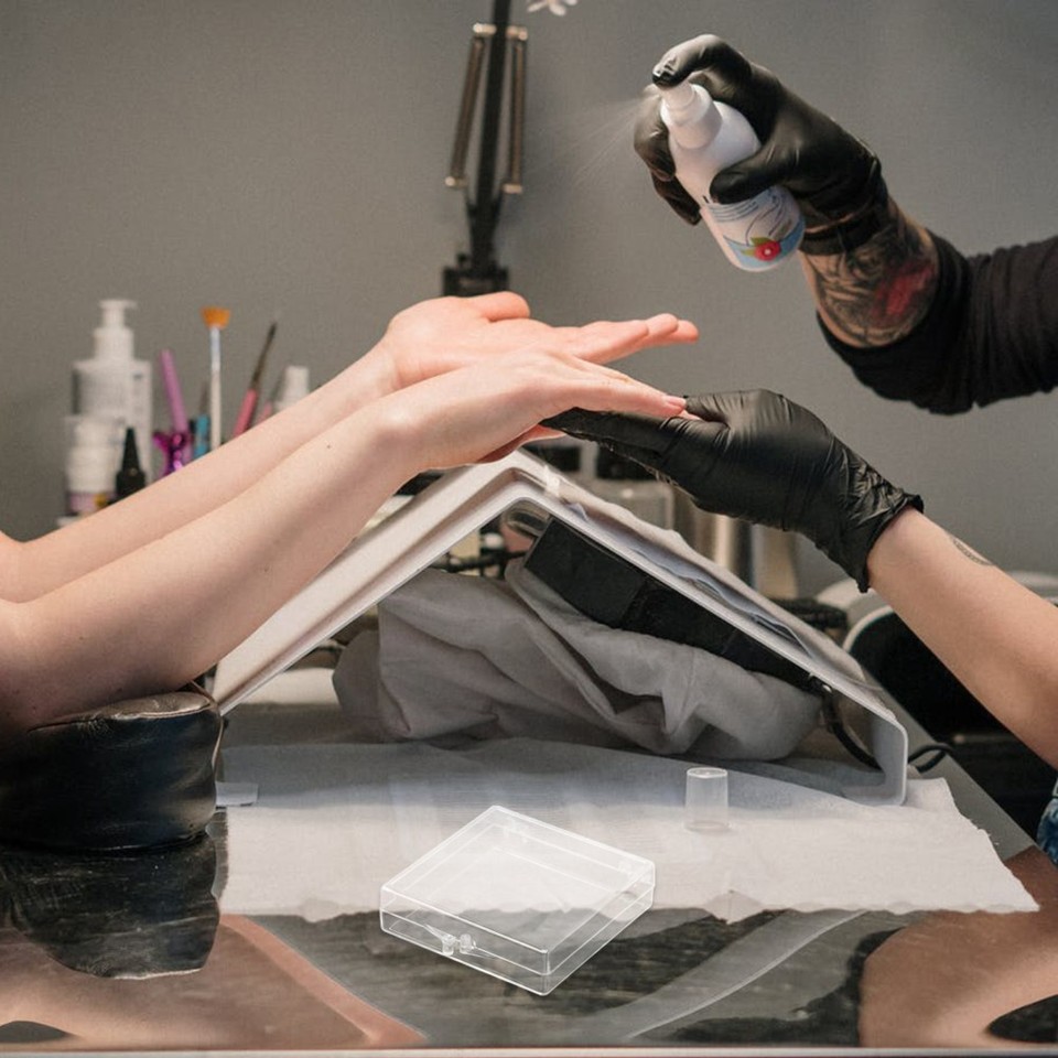 30 Pcs Fake Nails Storage Box Transparent Fake Nail Sticker Storage ...