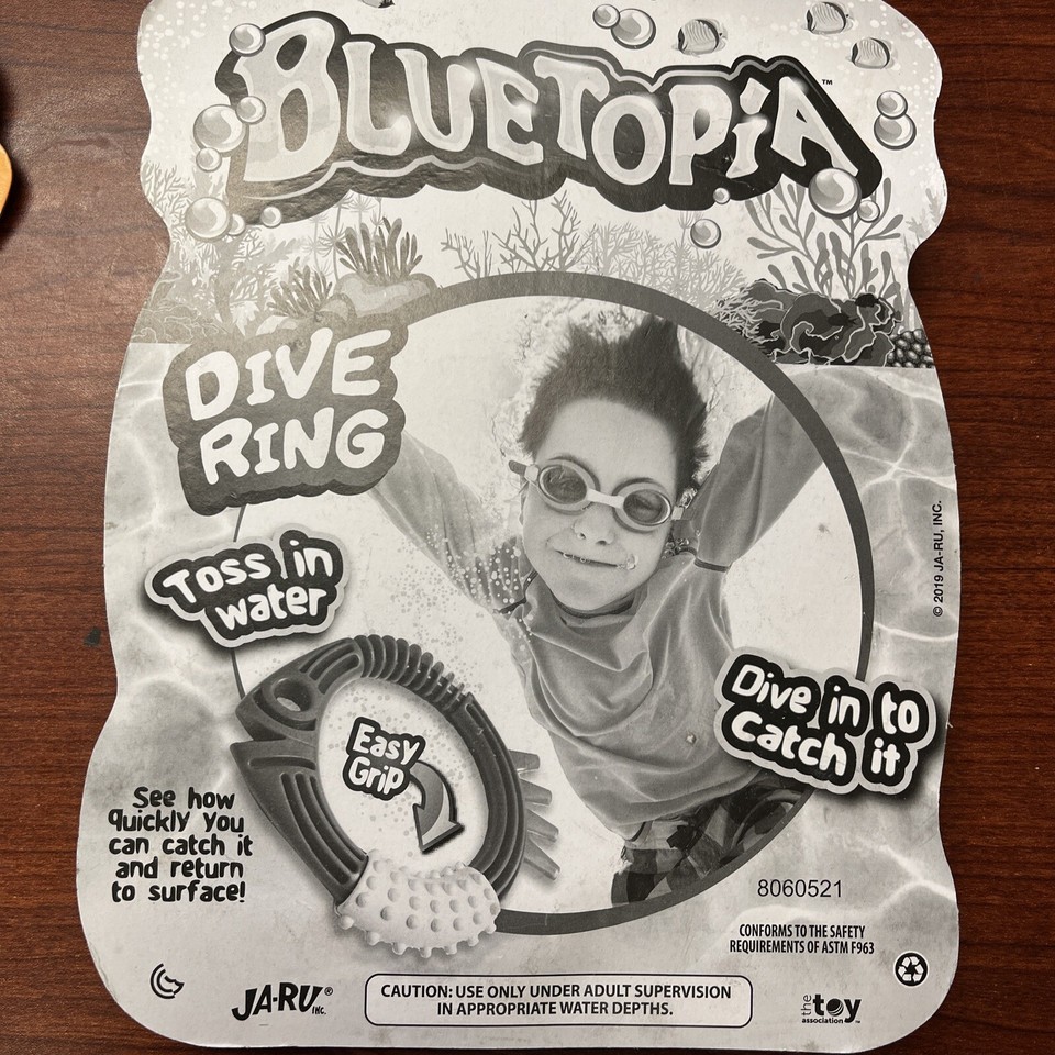 Jaru Bluetopia Dive Ring, Green,Orange,Blue 3pk | eBay