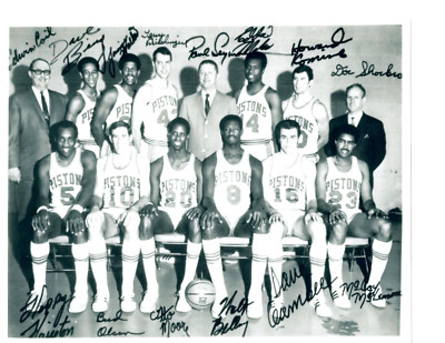 1968 1969 DETROIT PISTONS 8X10 TEAM PHOTO BASKETBALL NBA FACSIMILE AUTO ...