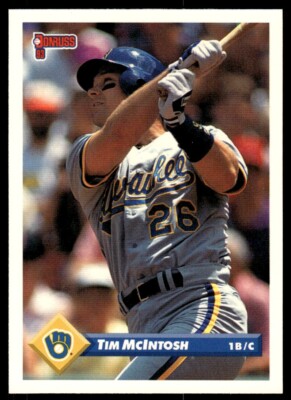 1993 Donruss Baseball Card Tim McIntosh Milwaukee Brewers #367 | eBay