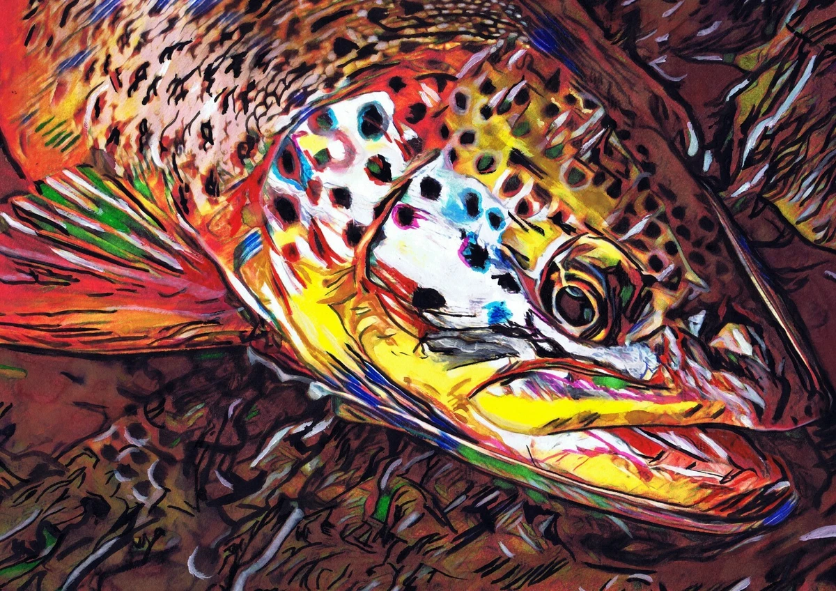 Trout Fishing Paintings