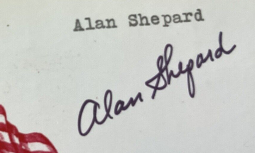 ALAN SHEPARD Autographed Signed Card 1st ASTRONAUT APOLLO 14 MOON ...