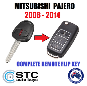 MITSUBISHI PAJERO NS NT NW REMOTE TRANSPONDER FLIP KEY FOB 2006 - 2015 ...