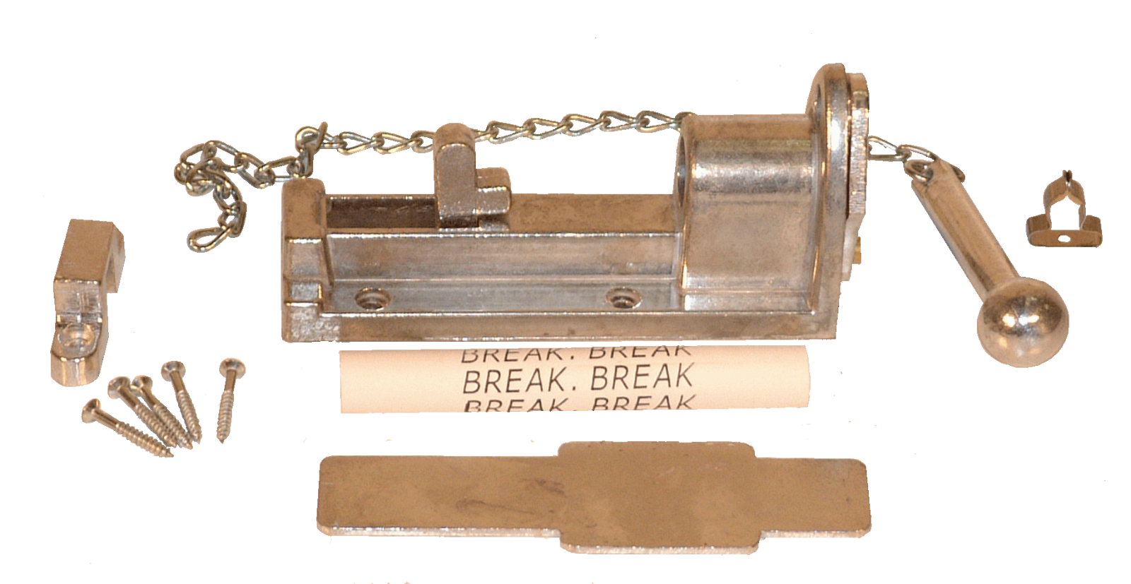 Fire exit door panic bolt hammer chain ceramic glass tube emergency ...