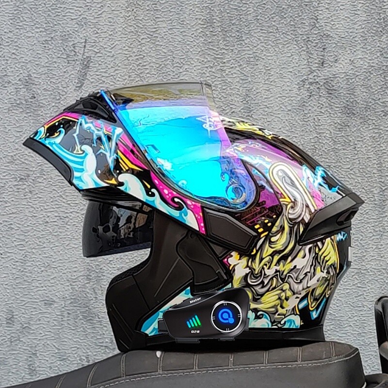Bluetooth Motorcycle Helmet Camera Recorder Modular Motor Helmets DOT ...