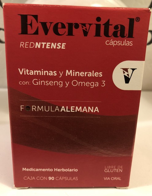 Evervital Redntense Vitaminas Y Minerales Con Ginseng Omega 90 Caps 12/ ...
