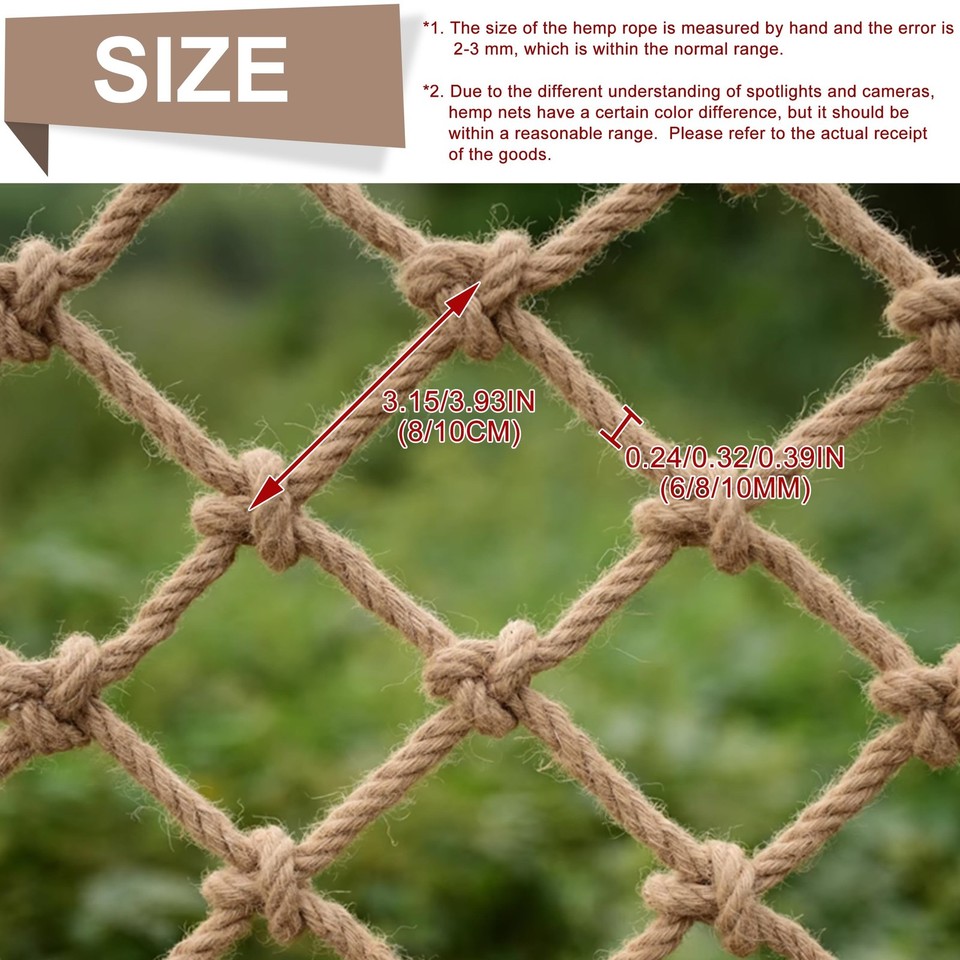 Safety Hemp Rope Net Kids Climbing Safety Net Tree House Climbing ...