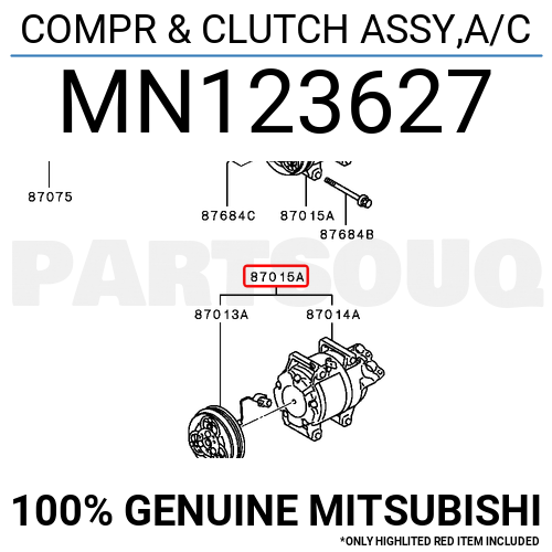 MN123627 Mitsubishi Compr Clutch ASSY Genuine OEM Part for sale online ...