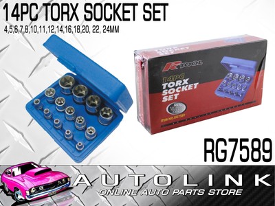 14 PIECE TORX SECURITY SOCKET SET SIZES 4 5 6 7 8 10 11 12 14 16 18 20 ...