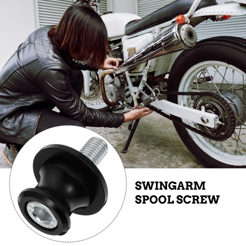 Frame Lifting Screws Motorcycle Universal Swing Arm Sliders Spools | eBay