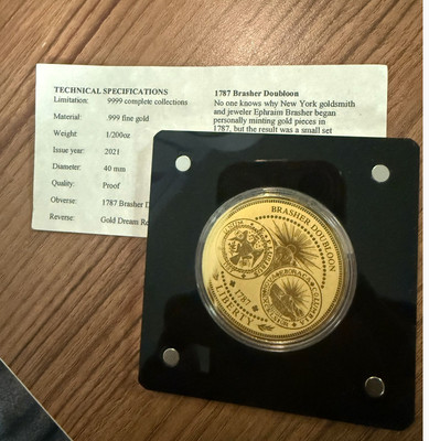 Rare Gold Coin Collection: American Mint 1787 Brasher Doubloon | eBay