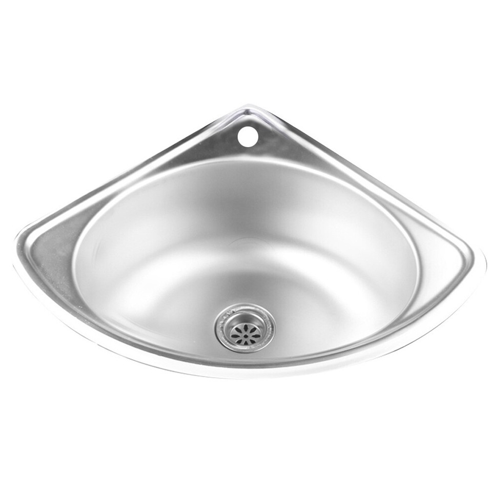 Stainless Steel Triangle Corner Basin Thick Small Sink Wall Mounted ...