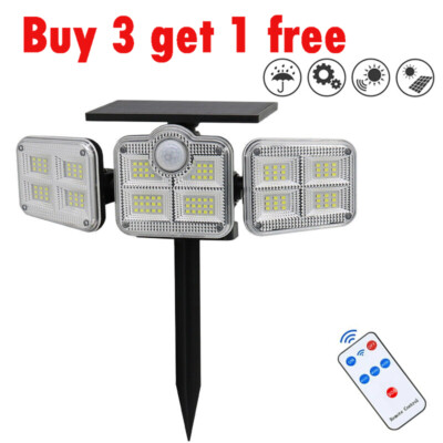 Solar Street Light Garden Motion Sensor LED Dusk To Dawn Landscape Lamp ...