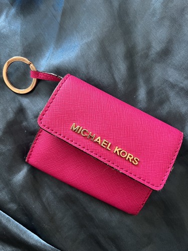 Michael Kors Carryall Card Case Wallet In Fuchsia, Coins, Cards, Keys ...