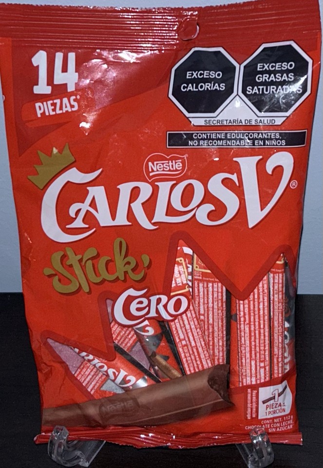 Carlos V CERO Nestle Milk Chocolate Stick Keto Friendly 112g Low Carb ...