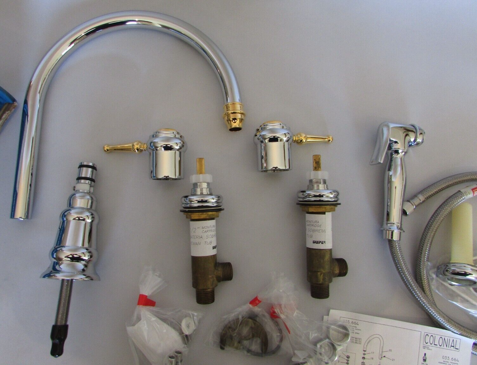 Supergrif 033.664.110.E - Colonial 2-Handle Kitchen Faucet w/Spray ...