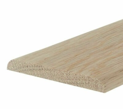 Solid Oak Flat Threshold Strip Bead 7mm Two Round Edges | eBay UK
