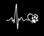 Heartbeat Lifeline Paw Print Car Decal Sticker Cat Dog Vinyl Heart Love ...