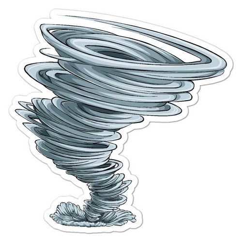 Tornado Twister, Vinyl Decal Sticker, Indoor Outdoor, 3 Sizes, #8113 | eBay