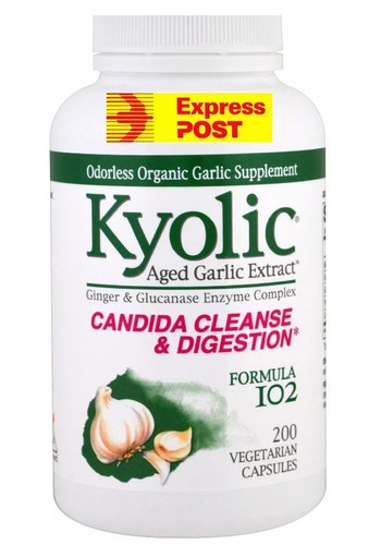Kyolic Aged Garlic Caps Candida Cleanse Digestion helps with I,B 200 ...